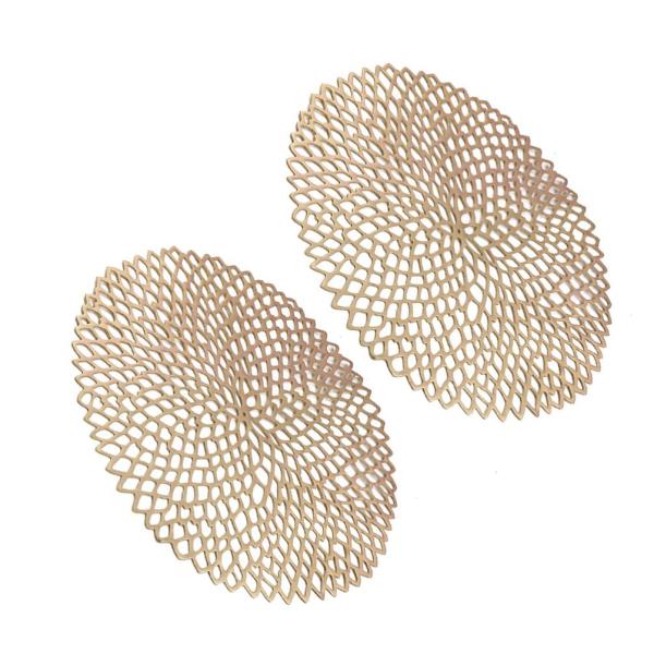 商品名:  Hemoton 2pcs Rose Placemat Insulation Placemats Pot Placemats Decorative Placemat Kitchen Table Mat Hollowout Plac...