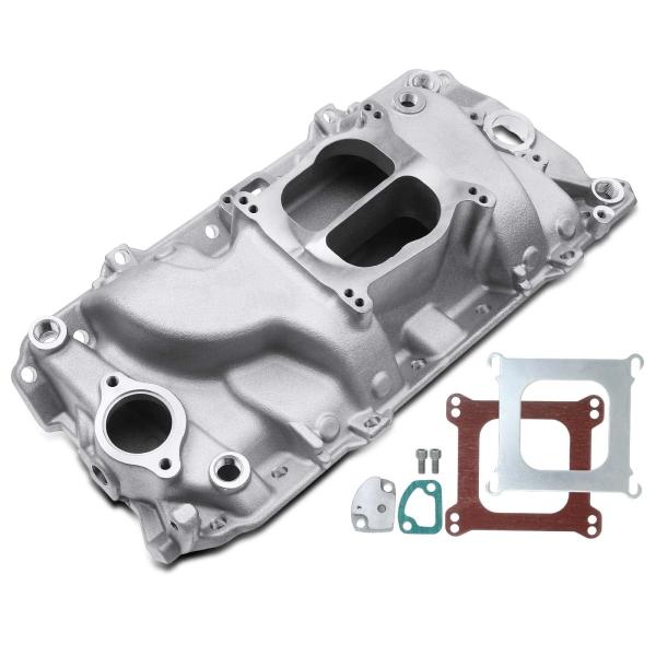 商品名: A-Premium デュアルプレーンインテークマニホールド シボレー 396-502 BBCに対応 シボレー カマロ コルベット サバーバン &amp; GMC Gシリーズ CKピックアップ、アイドル-6000、キャブレターアルミ...