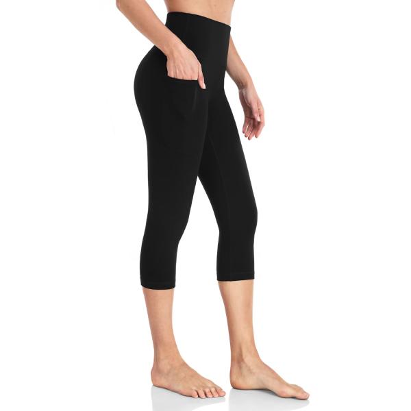 商品名:  HeyNuts High Waisted Yoga Leggings with Side Pockets, Buttery Soft Compression Workout Capris Leggings Crop Pants ...