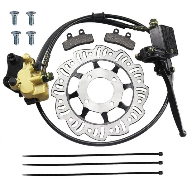 商品名PRO BAT フロントディスクブレーキマスターシリンダーキャリパー + ディスクブレーキプレート交換用 + ブレーキパッドアセンブリ 50cc 70cc 90cc SSR 110cc 125cc Atomik SSR Apollo ...