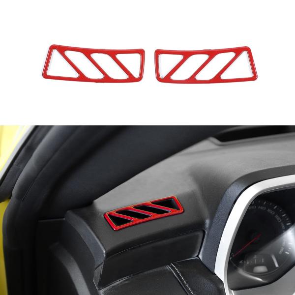 商品名:  Jimen Compatible with 2010-2015 Chevrolet Camaro, 2PCS Dashboard Side Air Vent Cover Trim (Red)ブランド: Jimen高さ: 11cm...