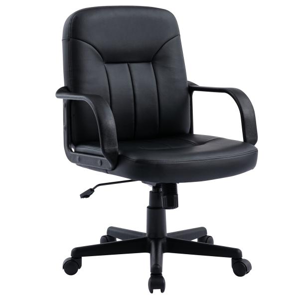 商品名:  MFD LIVING Task Office Chair Mid- Back Computer Chair, Swivel Armrest Desk Chair PU Leather Tilt Executive Padded ...