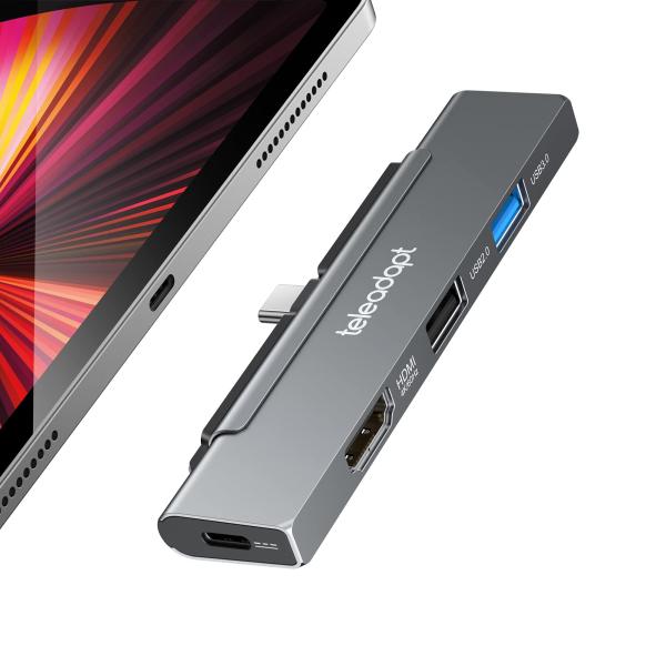 商品名:  Teleadapt iPad Pro USB C Hub, 5-in-1 Hub Adapter for iPad Pro 2020 2021 11.9 12.9 inches iPad Air 2020, iPad Pro H...