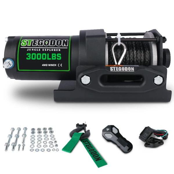 商品名: 3000ポンド。ウインチ合成ロープ STIMULATER 3000lb ATV/UTV Winch,Electric Winch 12V,Winch with Synthetic Rope,Winch with Wireless ...