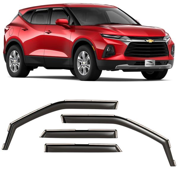 商品名:  Voron Glass in-Channel Extra Durable Rain Guards for Chevrolet (Chevy) Blazer 2019-2023, Window Deflectors, Vent W...