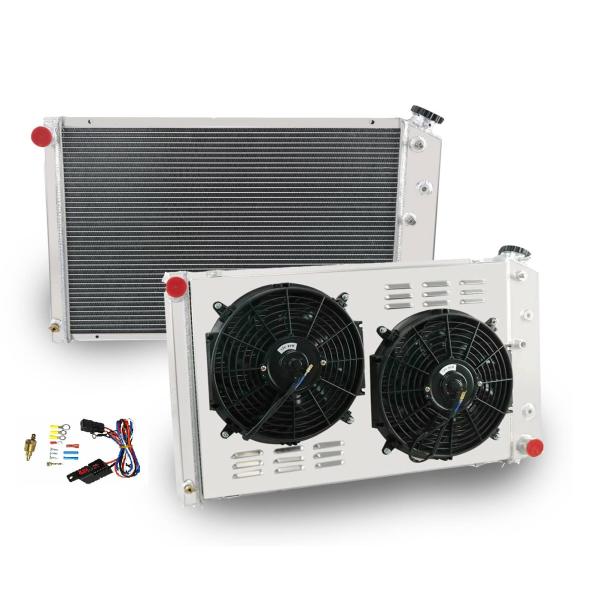 商品名: 3列冷却ラジエーターファンシュラウドセット 1978-1987 Chevy El Camino Monte Carlo Cutlass Grand Prix Camaro Gボディラジエーター 1982 1986 1984 198...