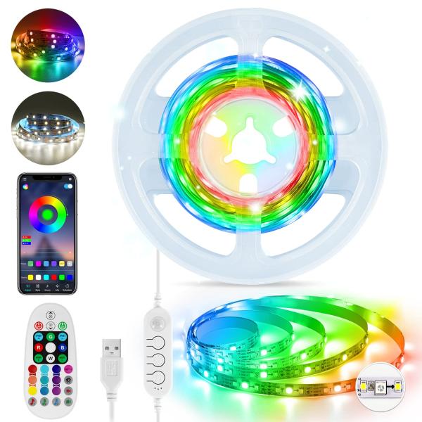 商品名:  Motion Sensor LED Light Strip, 6.6Ft Color Changing RGBW LED Strip Lights, App &amp; Remote Control Motion Activat...