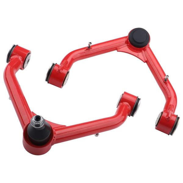 商品名: ボールジョイント付きフロントアッパーコントロールアーム 2019-2022 Silverado 1500 GMC Sierra 1500用 2-4インチ リフトサスペンション 調節可能なコントロールアーム(レッド) YIZBAP ...