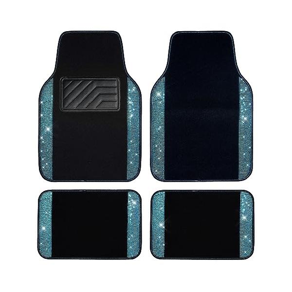 商品名: CAR PASS Bling Rhinestones Diamond Waterproof Car Floor Mat, Crystal Sparkly Shining Glitter Carpet, Anti-Slip PVC ...