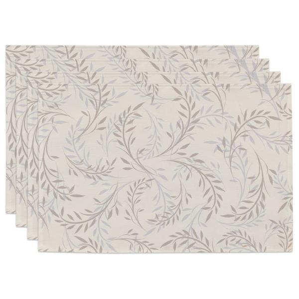 商品名:  Rustic Beige Flora Indoor Set of 4 Washable Non-Slip Outdoor Farmhouse Flower Beige Place Mats, Dining Kitchen Tab...