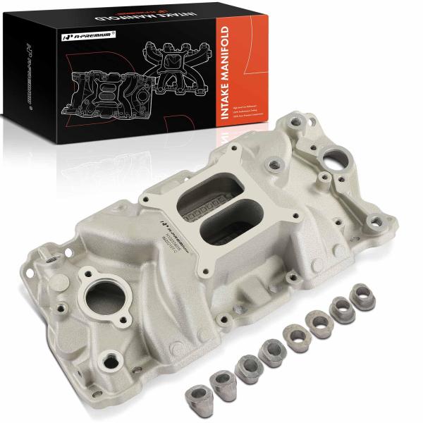 商品名: A-Premium エンジン アルミニウム デュアル プレーン ハイライズ インテーク マニホールド シボレーSBC、V8 305 327 350 400、1957-1986、ビュイック、キャデラック、シボレー、GMC、オールズモ...