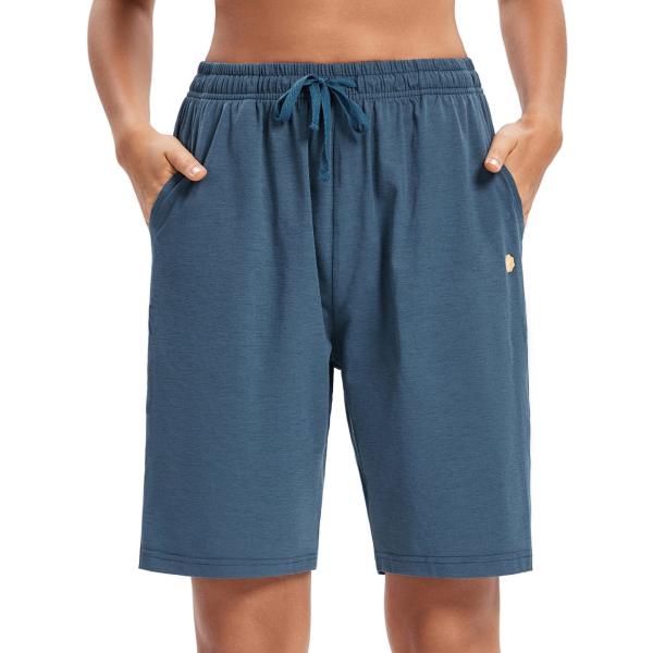 商品名:  LUCKYCATCUS Women's Bermuda Shorts Jersey Shorts with Pockets Yoga Walking Athletic Long Shorts for Women Knee Len...