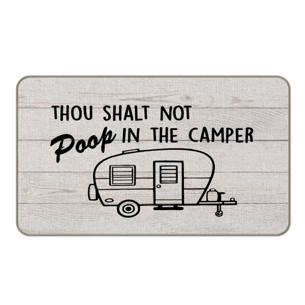 商品名:  MIXDING Thou Shalt Not Poop in The Camper Entrance Door Mat 17x30 Inch Doormats Decor, Home Rv Trailer Front Door ...