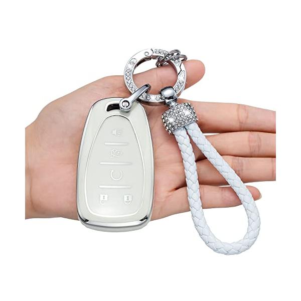 商品名:  TPU Key Fob Cover Case Compatible with 2017 2018 2019 Chevy Malibu Camaro Cruze Traverse Sonic Volt Equinox 2020 2...