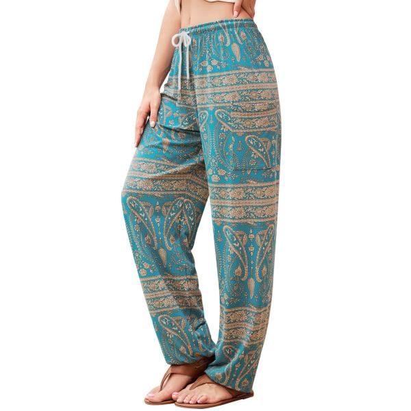 商品名: [Heywood] QIANXIZHAN Pantalones har〓n para mujer, pantalones hippie palazzo, pantalones bohemios, ropa de yoga con ...