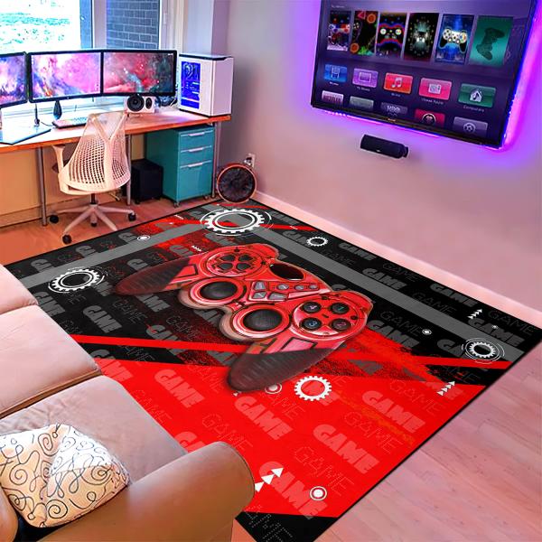 商品名:  Gamer Rugs for Bedroom Boys Teens 3D Printed Red Game Gamepad Carpets Living Room Mat Home Decor Gaming Controller...