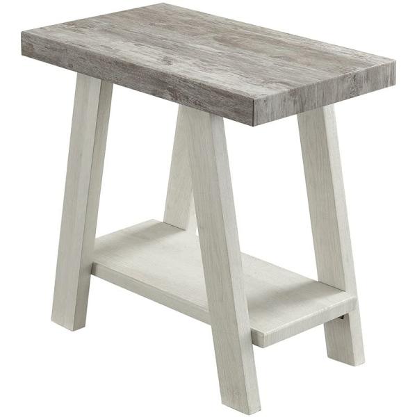 商品名: Roundhill Furniture アテネ コンテンポラリー ウッドシェルフ サイドテーブル グレー Roundhill Furniture Athens Contemporary Wood Small End Table, ...