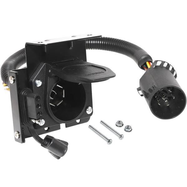 商品名: MECMO マルチ牽引 7ウェイブレードと4ウェイフラット車両サイドトレーラー配線アダプター フォード・ラム GMCシエラグランドチェロキーに対応 デュアル出力トレーラーコネクタ 配線ハーネス USCARソケット必要 MECMO ...