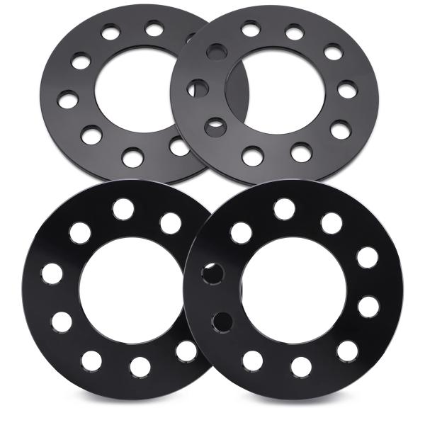 商品名:  EZISOE 4pcs Black Forged 5x4.5 5x4.75 Flat Wheel Spacers 8mm (0.31inch) 78.1mm Hub Bore Compatible with Camaro Cor...