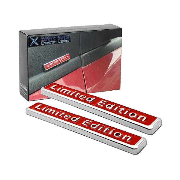 商品名:  Xotic Tech 2pcs Universal Limited Edition Logo Emblem Metal Badge Sticker Decal for Side Fender Trunk Compatible w...