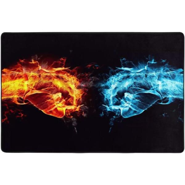 商品名Modern Area Rug for Living Room Ice and Fire Boxing Printed Non-Slip Absorbent Carpet for Bedroom Kitchen Home Outdoo...