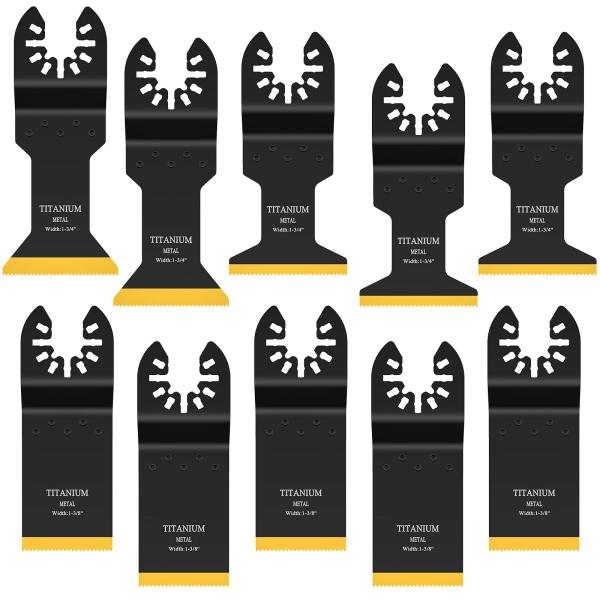 商品名:  10PCS Titanium Oscillating Multitool Blades, Oscillating Saw Blades Metal Cutting for Hard Material Metal Nails Wo...