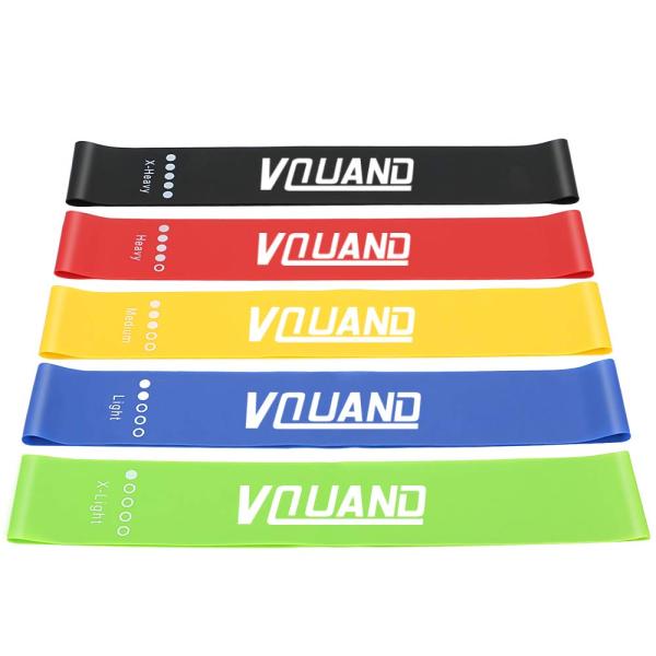 商品名: Vquand ワークアウト用レジスタンスバンド 5個セット 女性用ワークアウトバンド 滑り止め エクササイズバンド お尻と脚用 ストレッチフィットネスバンド ホームワークアウト用 Resistance Bands for Work...