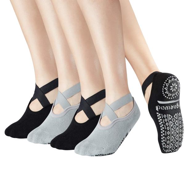 商品名:  Anti-skid Yoga Grips Socks,Non Slip Socks for Fitness Pilates Ballet Hospital Workout, Pilates Cushion Socks Women...