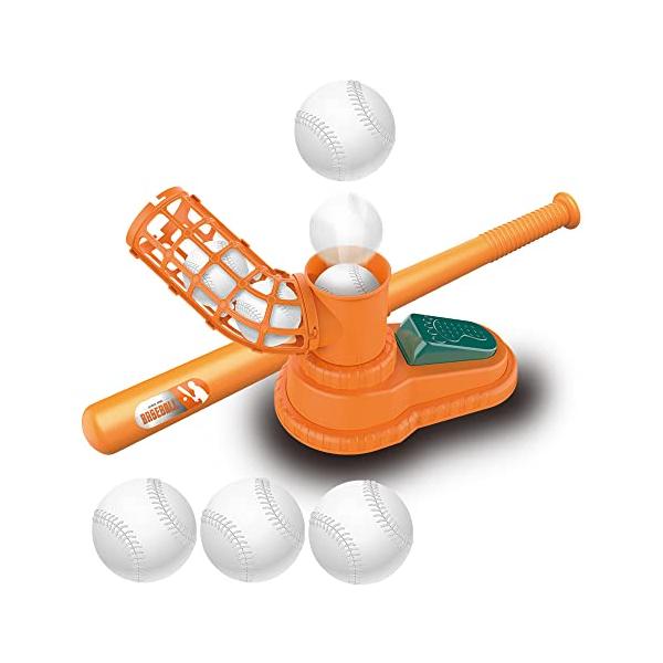 商品名:  E EAKSON Toddler Baseball Pitching Machine - Pop A Pitch Baseball Batting Machine with Youth Bat + 3 Plastic Baseb...