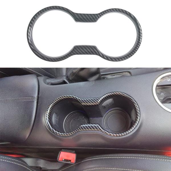 商品名:  AOKIO Interior Center Console Water Cup Holder Frame Cover Trim for Ford Mustang Accessories 2015 2016 2017 2018 2...