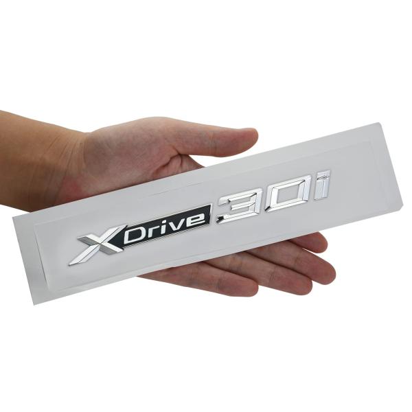 商品名: XDrive SDrive 30i フェンダー トランク エンブレム バッジ カースタイリングステッカー デカール 交換用 XDrive30i 車用 (シルバーブラック) 1枚 1Pc XDrive SDrive 30i Fend...