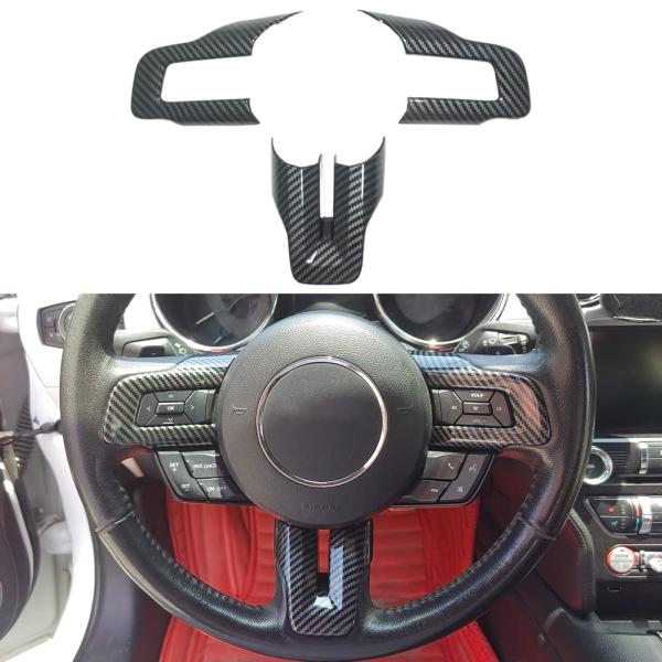商品名:  AOKIO ABS Interior Steering Wheel Button Frame Cover Trim for Ford Mustang Accessories 2015 2016 2017 2018 2019 20...
