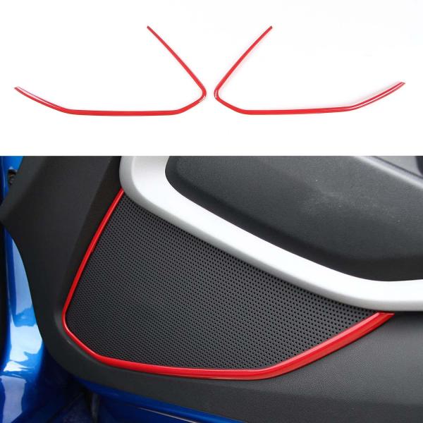 商品名:  Door Interior Trim Cover Decor Audio Speaker Panel Interior Accessories for Chevrolet Camaro 2017-2022 (Red)ブランド: ...