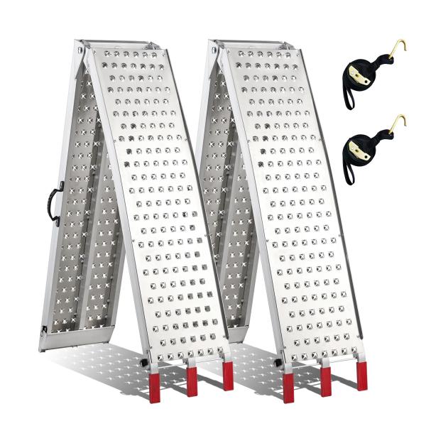 商品名: FACHNUO TOOL ATVローディングランプ 2個 2PC Truck Ramps 7.5ft Snowblower Folding Ramps with Handle Aluminum Loading Ramp for A...