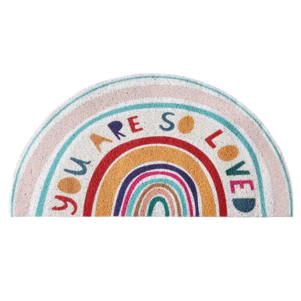 商品名:  Prettybuy Semi-Circle Rainbow Doormat Cute Rugs Indoor and Outdoor Mats Non-Slip Rugs Doorway Mat Welcome Mats Are...