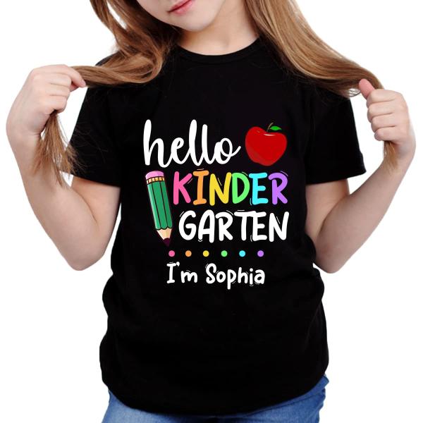 商品名:  Personalized Back to School Shirts, Personalized Toddler School Shirt, Customized First Day of School Shirt, Back ...