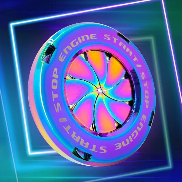 商品名:  Tybasthe Rotary Push Start Button Cover, Car Engine Push to Start Accessories, Automotive Start Stop Button Cover,...