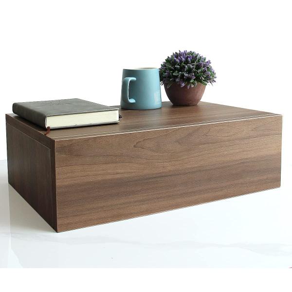 商品名: WANLIAN フローティングナイトスタンド フローティングシェルフ サイドテーブル 引き出し付き エアウォールマウントナイトスタンド (1点、ブラウン) WANLIAN Floating Nightstand,Floating ...