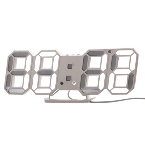 商品名:  Modern Digital LED Wall Clock Alarm Clock Snooze 12/24 Hour Display USB Maple Syrup Evaporator Thermometer (White,...