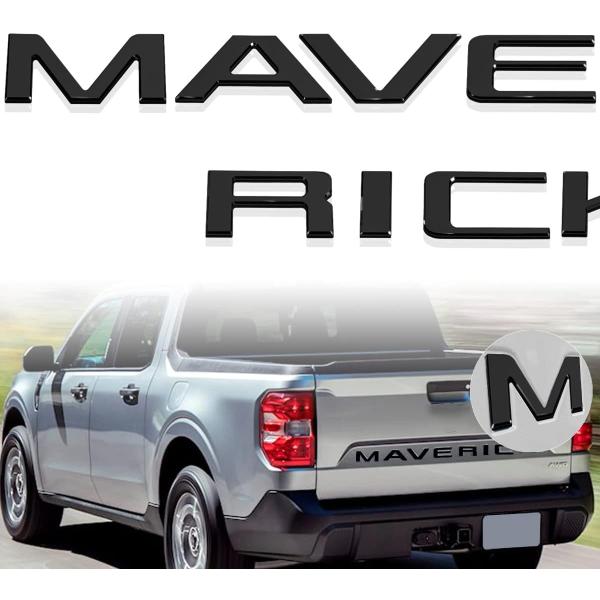 商品名XMSSIT Letras de inserci n para port n trasero compatibles con accesorios Ford Maverick 2022 2023, letras 3D elevadas...