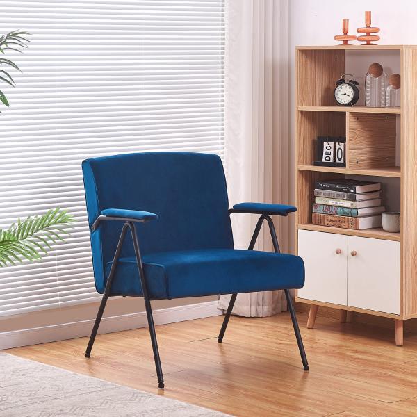 商品名:  Lamerge Accent Chair, Modern Armchair Velvet Upholstered Living Room Lounge Chairs with Metal Frame, Leisure Chair...
