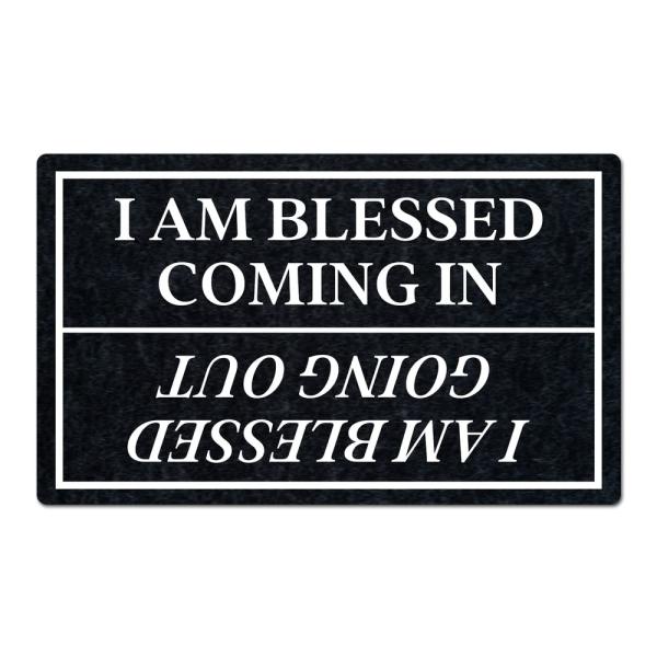 商品名:  Tobe Yours I am Blessed Coming in I am Blessed Going Out Home Funny Welcome Decoration Doormat Entrance Way Non-Sl...