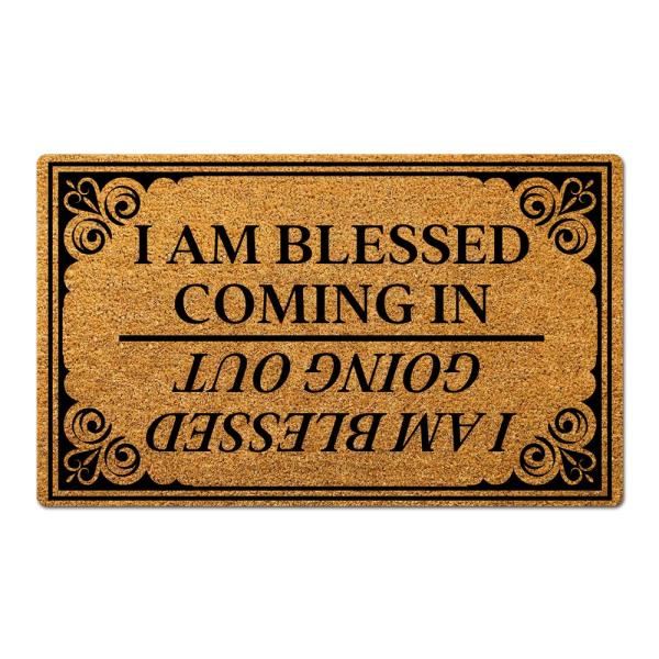 商品名:  Tobe Yours I am Blessed Coming in I am Blessed Going Out Home Welcome Funny Decoration Doormat Entrance Way Non-Sl...