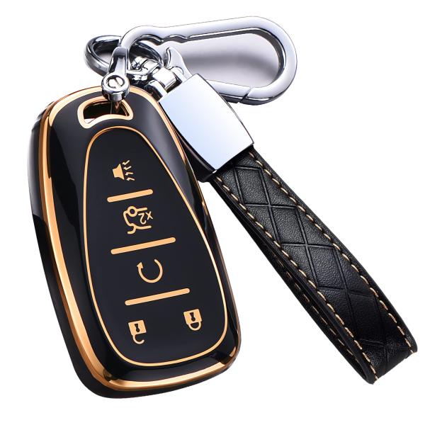 商品名:  Cacacar for Chevy Equinox Malibu Key Fob Cover with Keychain, for Chevrolet Cruze Tahoe Camaro Traverse Blazer Vol...