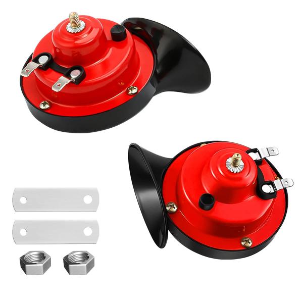 商品名:  2PCS 300DB Super Loud Train Horns, 12V Waterproof Air Horns Replacement Kit, Car Air Electric Snail Double Horn, A...