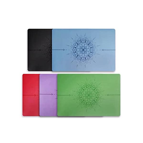 商品名: YOGA プレミアムPUミニヨガマット 滑りにくい 天然ゴムマット 滑り止めサポートヨガパッド ポータブル小型ヨガマット ピラティス/反転/逆立ち/瞑想 (ホワイトロゴ) YOGA Premium PU Mini Yoga Mat...