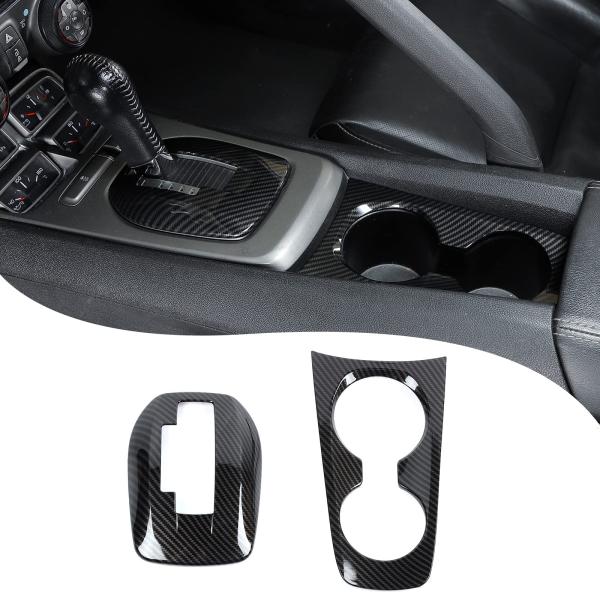 商品名:  RT-TCZ Carbon Fiber Gear Shift Panel Frame Trim Cover Cup Holder Trim Cover Kit Decoration Interior Accessories fo...