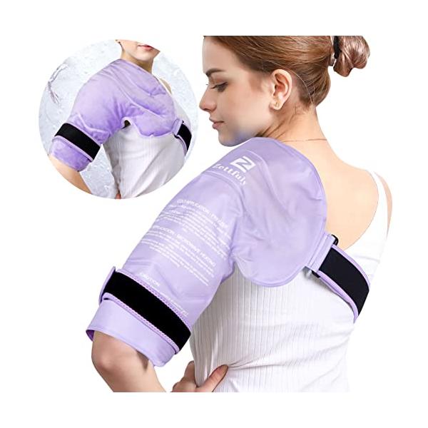 商品名:  Shoulder Ice Pack for Rotator Cuff Injuries, Reusable Flexible Gel Cold Pack Wrap for Shoulder Sports Injuries Swe...