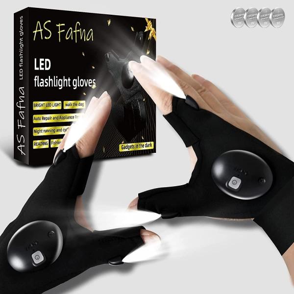 商品名:  AS Fafna LED Flashlight Gloves Gifts for Men Women,Christmas Gifts Stocking Stuffers Cool Gadget Tools for Dad Hus...