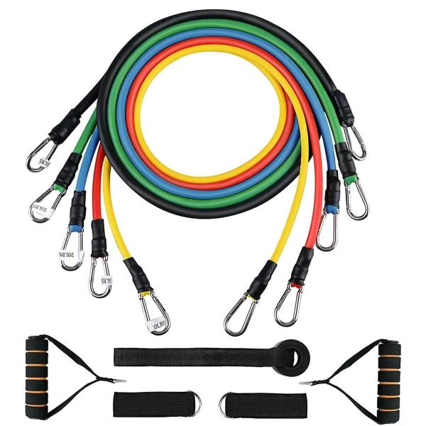 商品名:  SATUREY 11pcs/Set Latex Resistance Bands Set Exercise Yoga Tube Pull Rope Fitness Sport Rubber Elastic Bands Muscl...